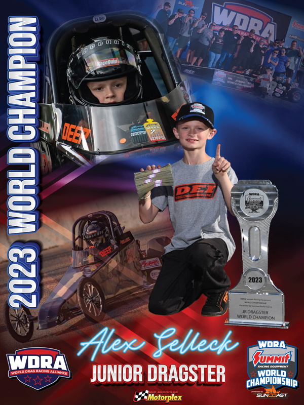 Eight-Year-Old Alex Selleck Clinches 2023 WDRA Summit Junior Dragster ...